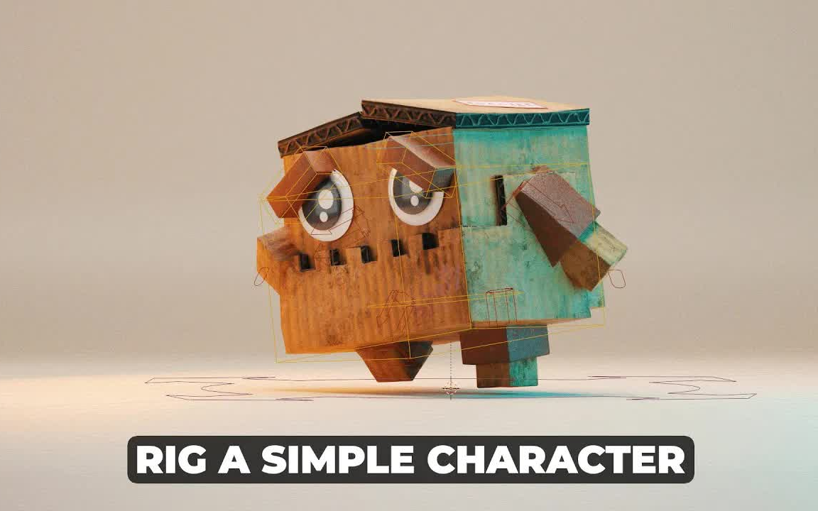 Blender角色骨骼绑定教学