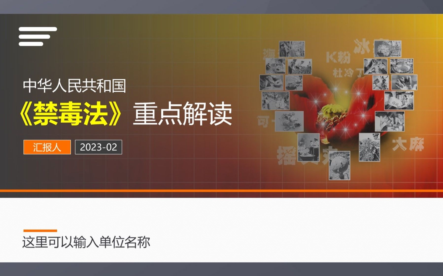 PPT231 禁毒法重点解读PPT课件 打击新型毒品犯罪禁毒宣传普法PPT
