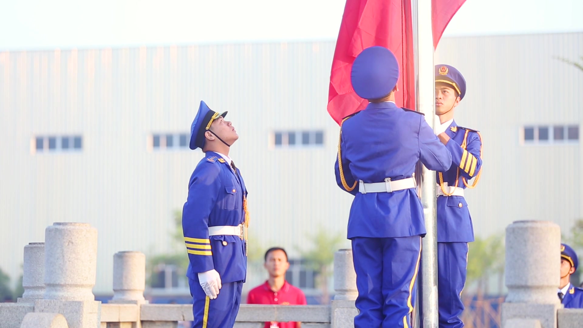帅气的中学国旗班升旗 | 海桂学校国庆节升旗仪式