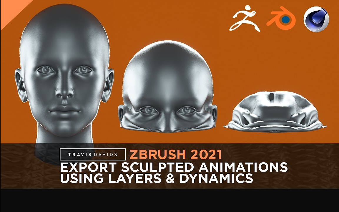 【Zbrush 2021使用图层制作柔体动力学】【ZB教程】【C4D教程】【...