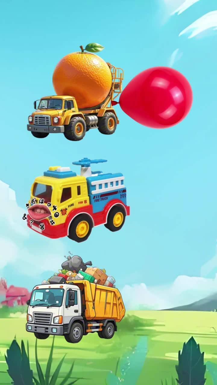 动漫:6辆工程车比一比谁最厉害,工程车动画片大全