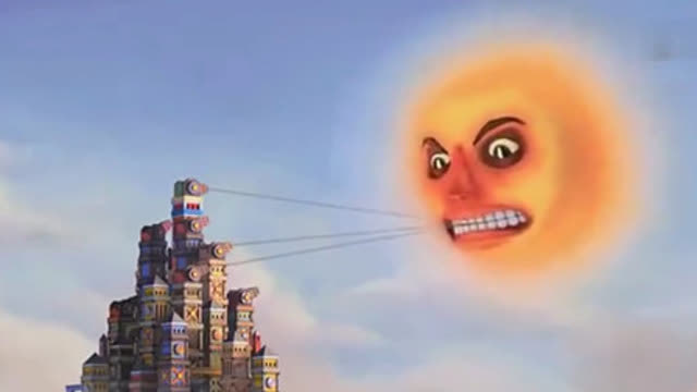 经典动画短片!太阳天黑不想下班,国王开火车把太阳眼睛撞个窟窿