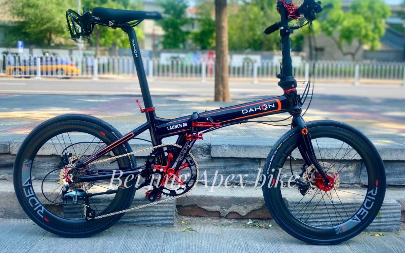 大行d8 走你 新车直接爆改Ridea碳纤维轮组 顶级钛轴曲柄 单片气动椭...