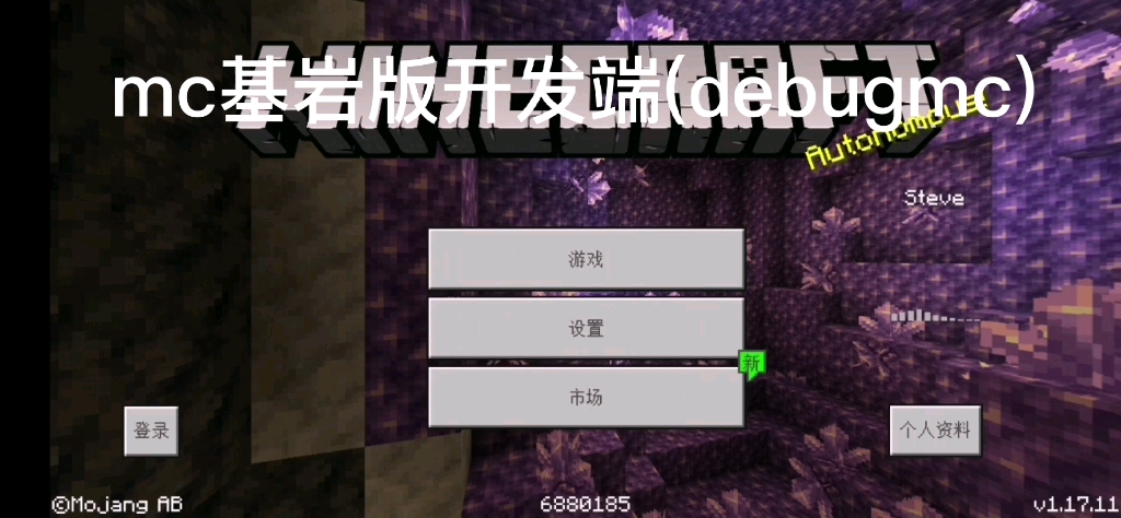 Minecraft for Android v1.17.11“MODPE”(DEBUGMC)