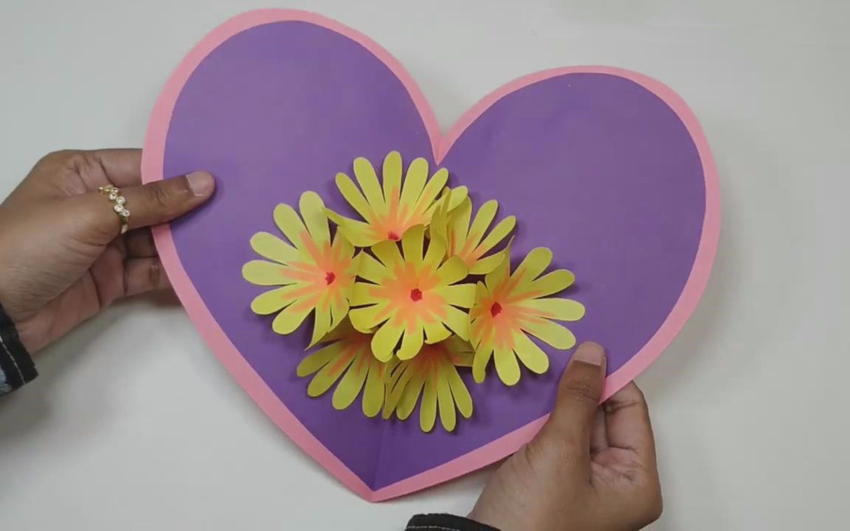 创意手工DIY,立体心形贺卡的制作方法!