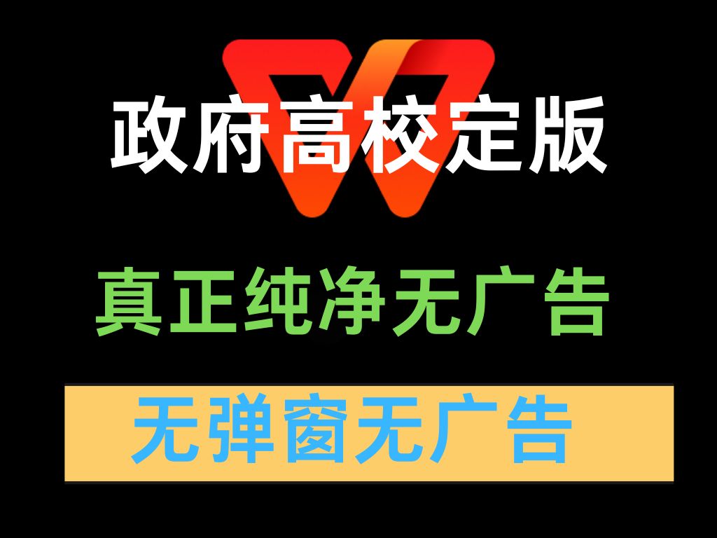 WPS政府高校版本授权,内置永久激活!无广告免费使用