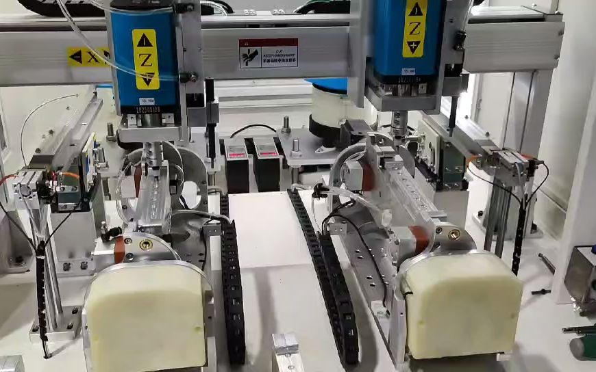 钢丝牙套自动装配设备,钢丝牙套拧紧机,钢丝牙套自动上料拧紧设备,...