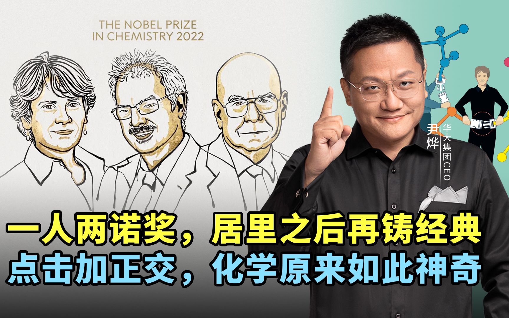 2022年诺贝尔化学奖解读:一人两诺奖,居里之后再铸经典;点击加正交,...