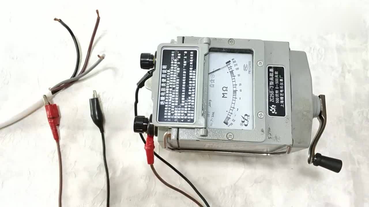 电工入门:如何用摇表测量电缆的绝缘,附带摇表短路和开路试验!