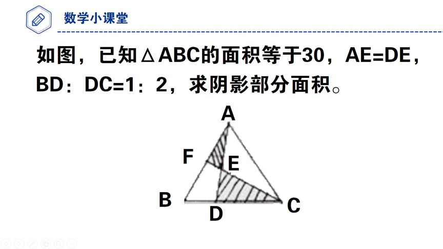 初中经典几何题,求阴影部分面积,很多人说条件不够