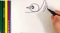 简笔画:画一只简单的小鸟,这样画好看