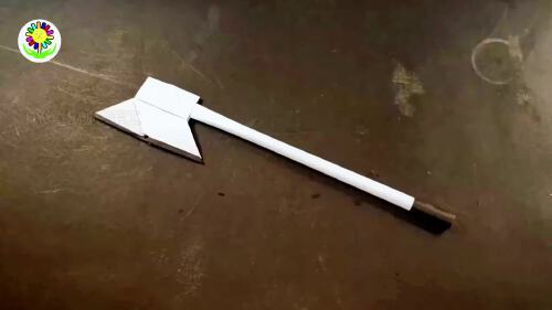 太酷了用A纸就能简单折的战斧武器玩具孩子爱玩开心一整天