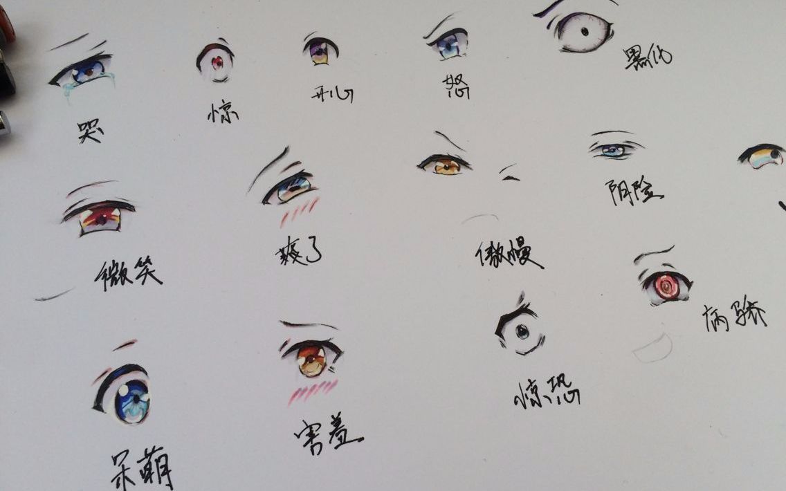 【眼睛教程】-各种丰富神态动漫眼睛的画法