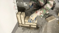 单砖墙砌墙教程,单砖墙吊线方法,老三用一种新砌法,更快更省砖