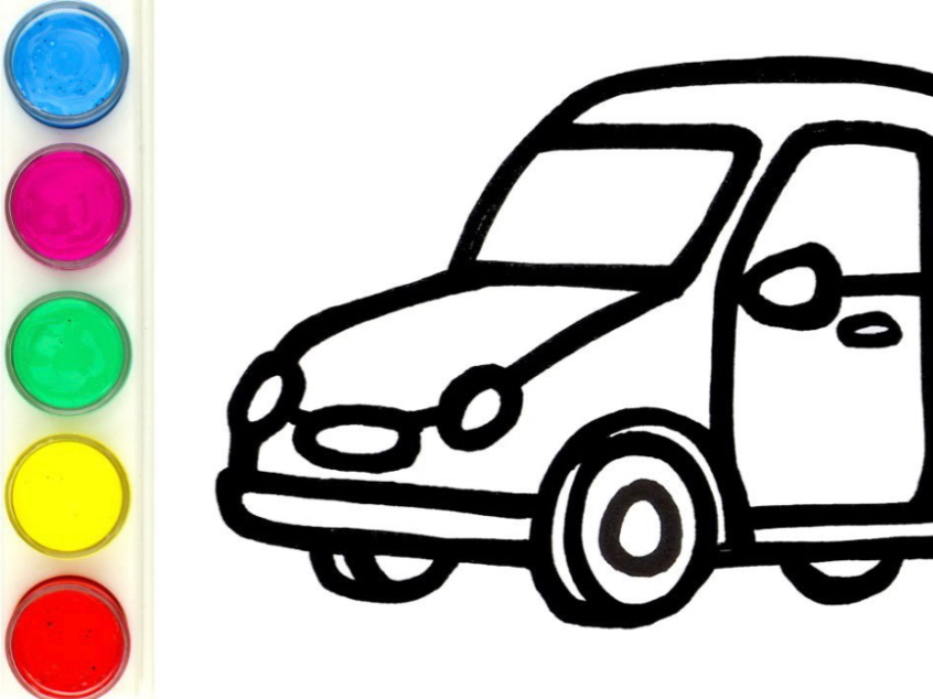 儿童简笔画:如何绘画创意小轿车,一起学画画,汽车简笔画教程