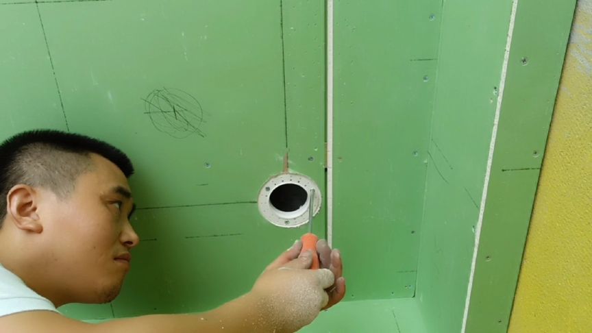 无边框预埋射灯开孔器,工地实操开孔教程