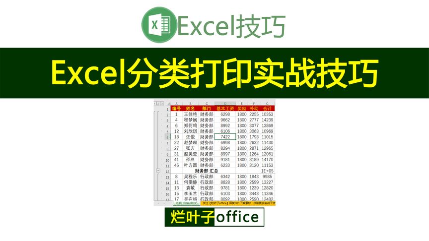 一般人绝对想不到,Excel分类打印居然可以如此简单高效,超实用