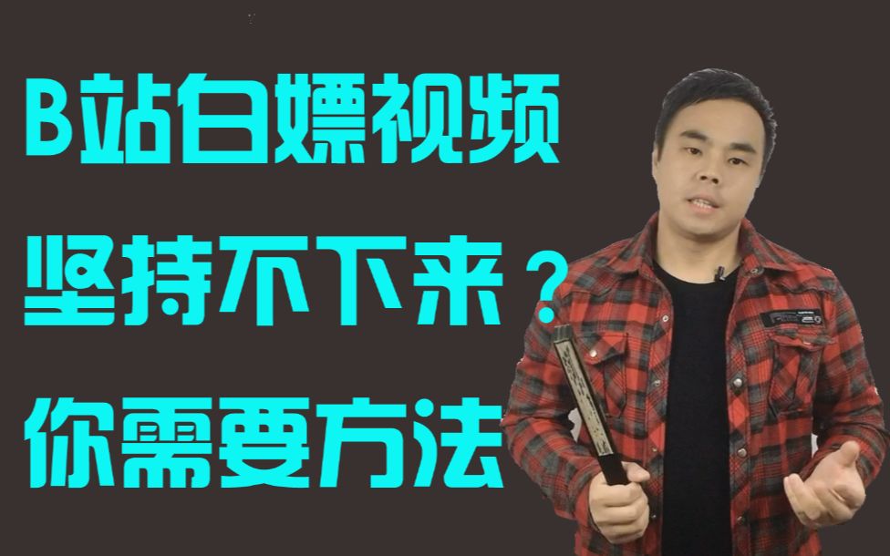 在B站白嫖视频坚持不下是因为你没有方法和恒心