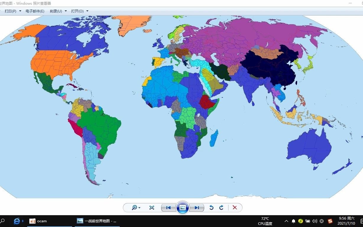 一战前世界地图