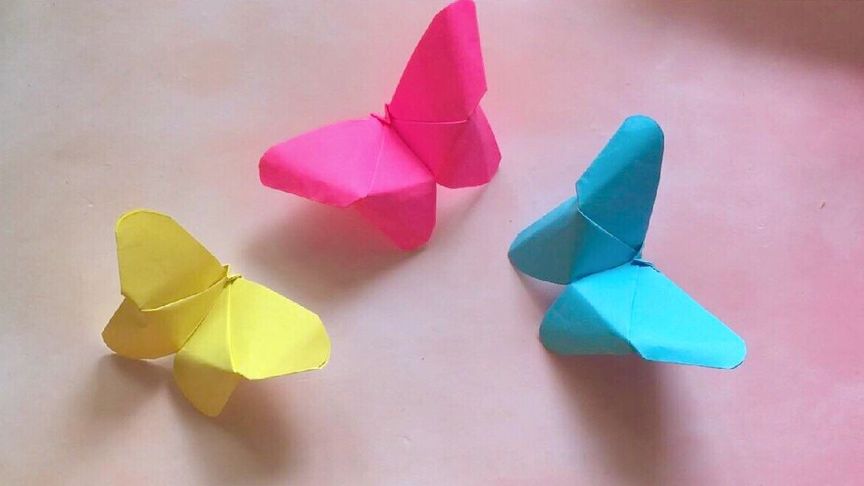手把手教你折立体“纸蝴蝶”,简单又漂亮,手工折纸视频大全