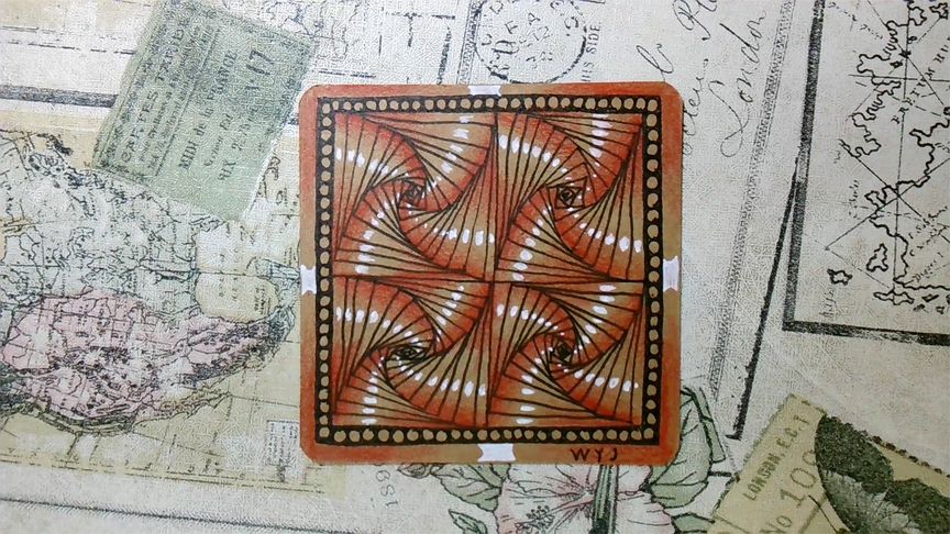 刚刚开学,画一个特别简单的禅绕画