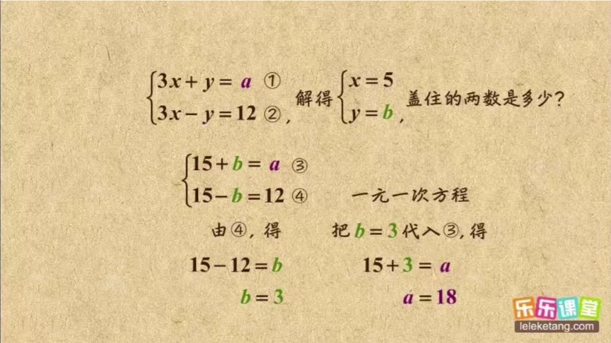 七年级数学 二元一次方程组的解