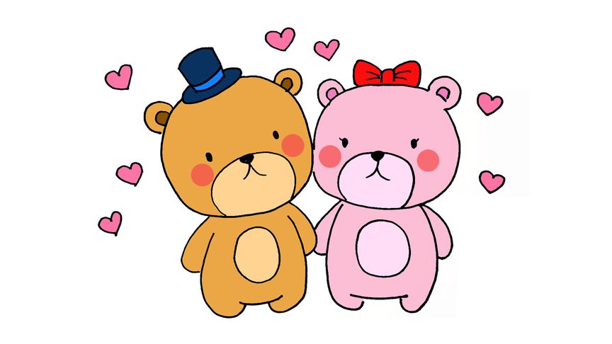 儿童简笔画教程 学画一对可爱的小熊宝宝，家长陪孩子一起画哦