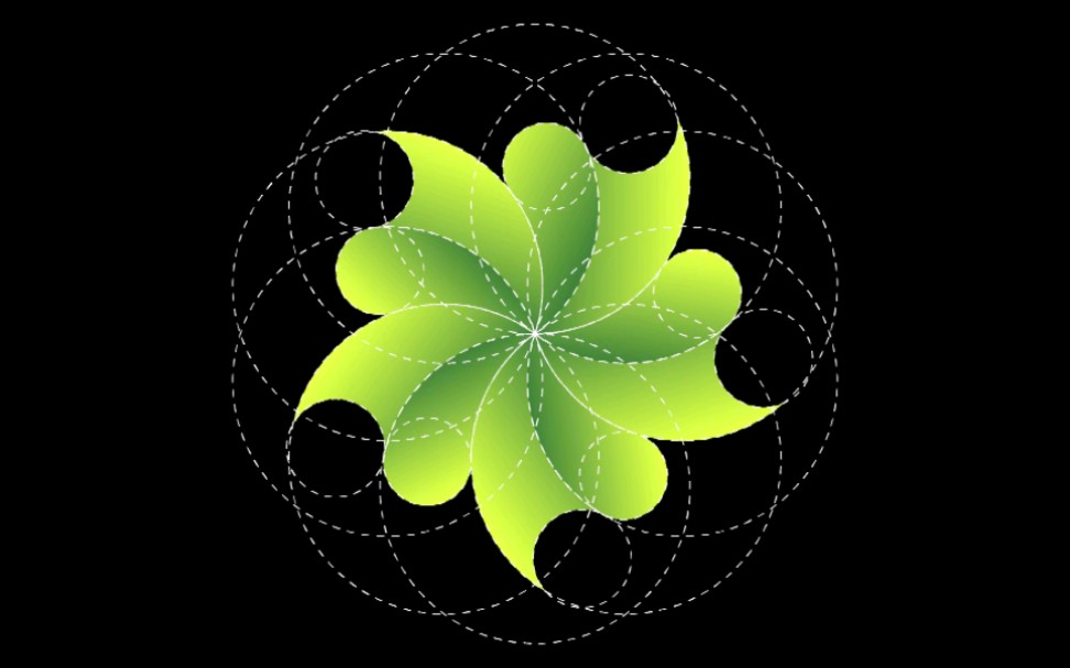 标准制作 现代渐变科技感花朵图标LOGO设计标志商标制作过程