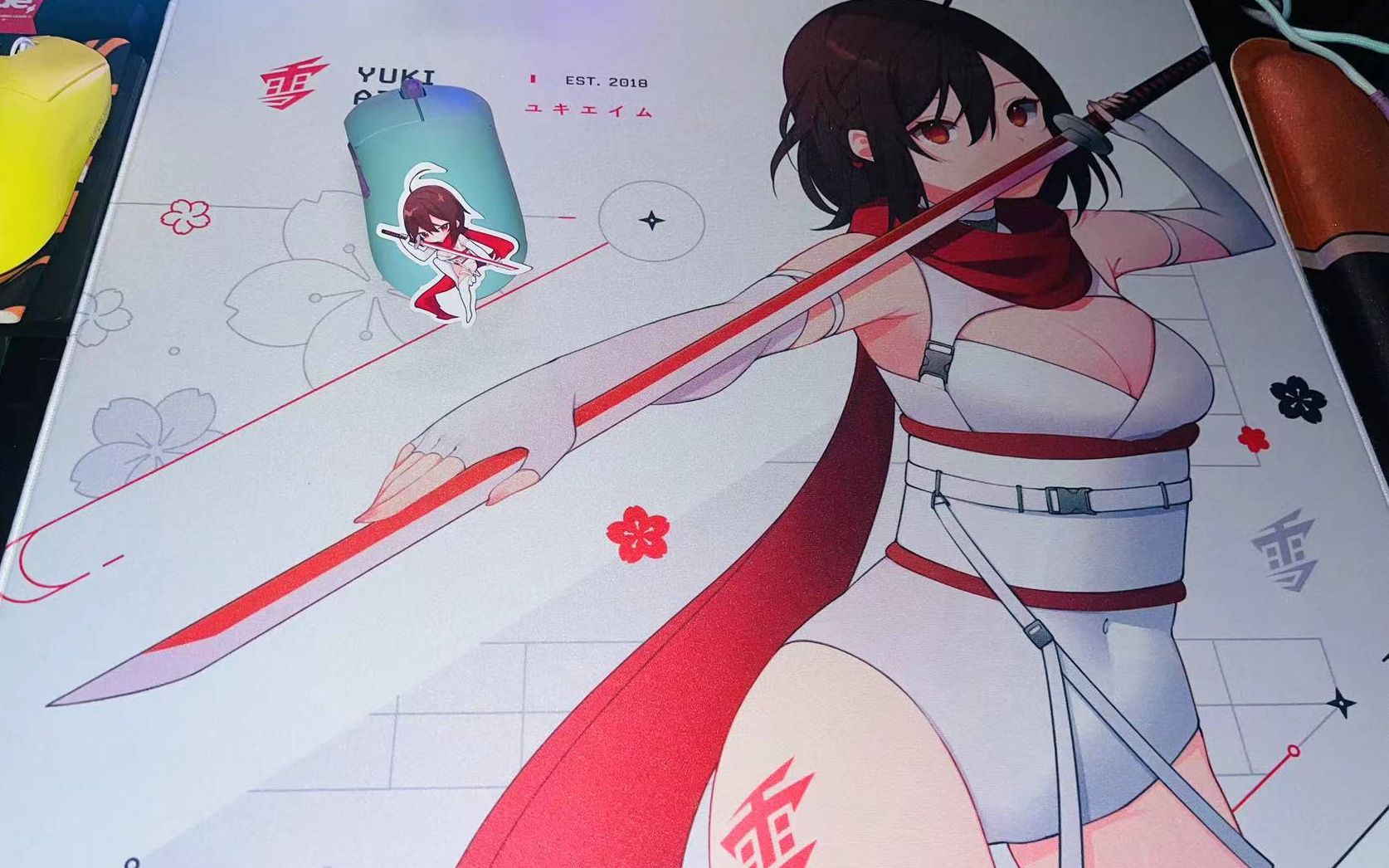 最新Yuki aim二代联名鼠标垫开箱对比1代,