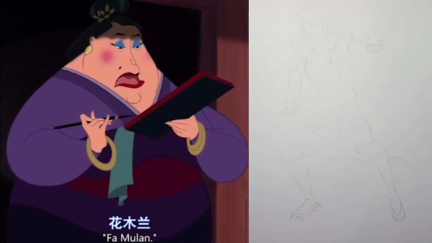 花木兰:迪士尼动画片,花木兰代父从军,抵御匈奴入侵