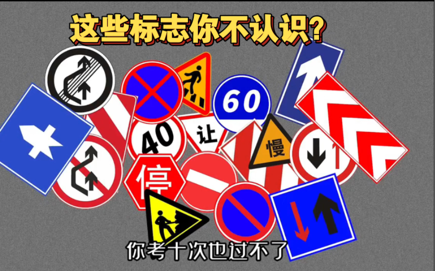 科普常识/交通安全.这些标志你不认识你就过不了科目一和科目四!你学...