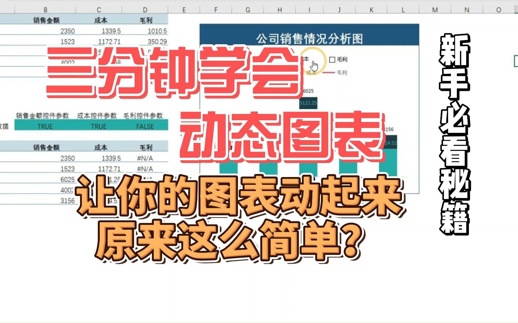 excel动态图表,三分种学会,原来这么简单啊!