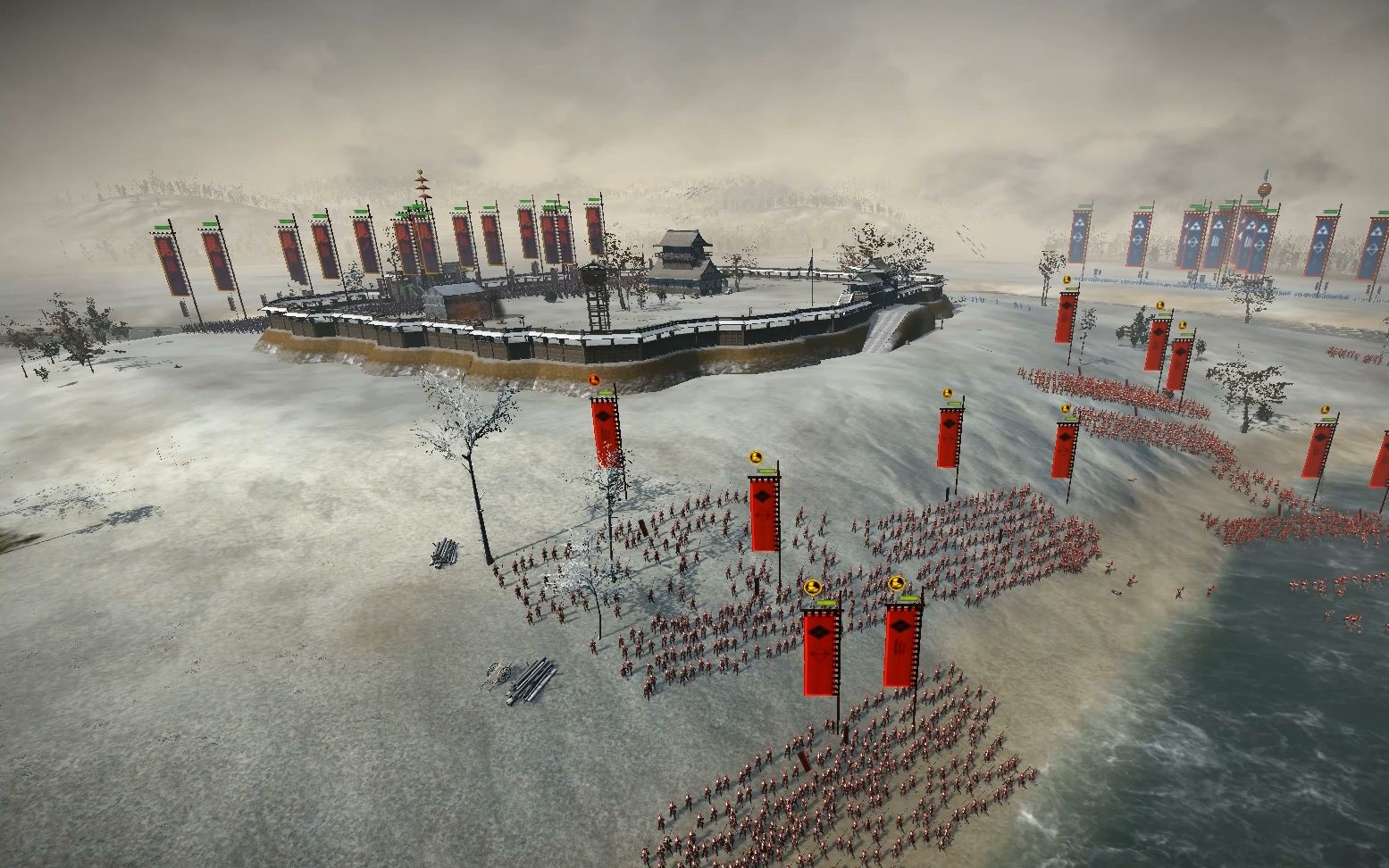 ...将军2】军神上杉谦信VS武田北条联军,春日山城经典内外城联合守卫战