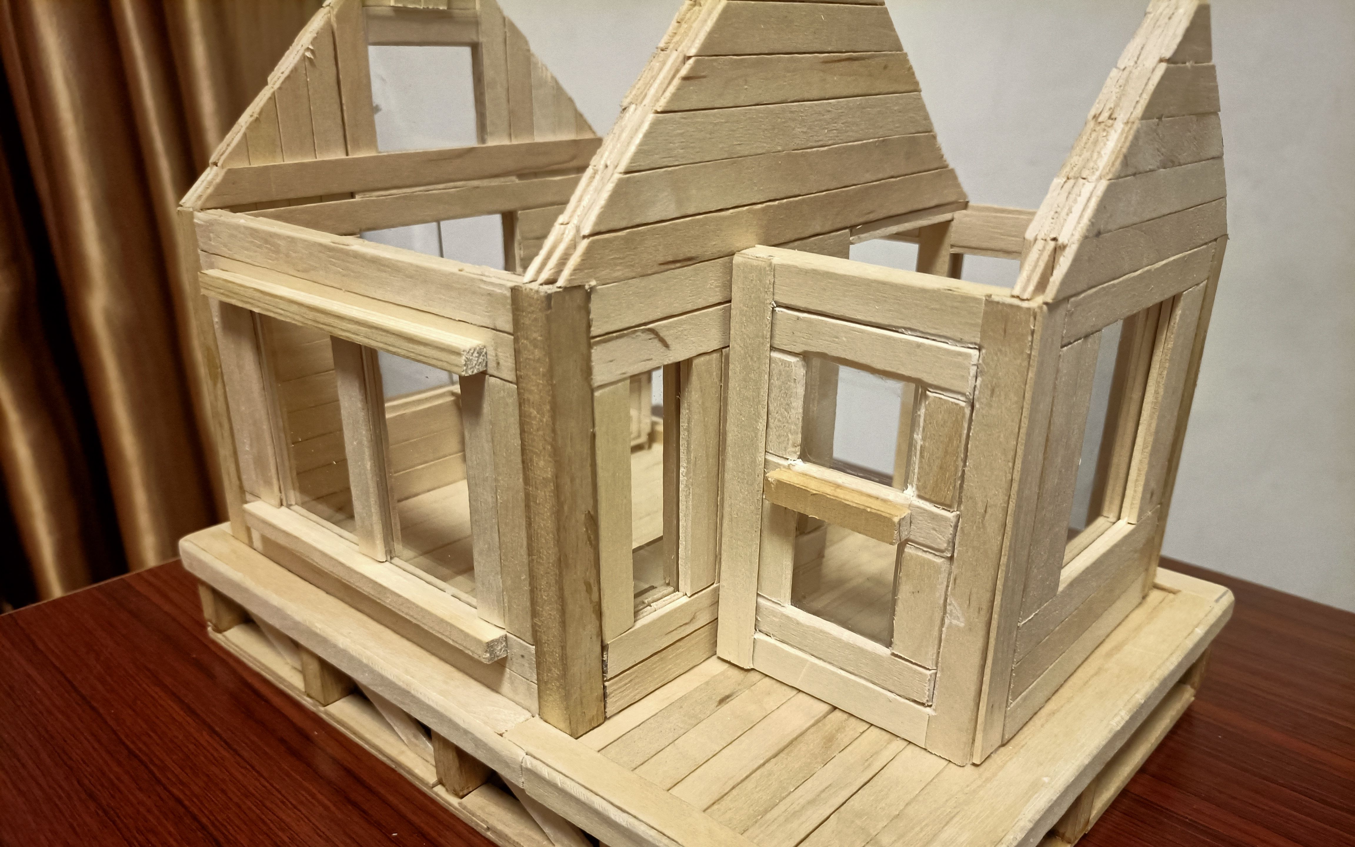 教你在家也可以制作的小木屋模型