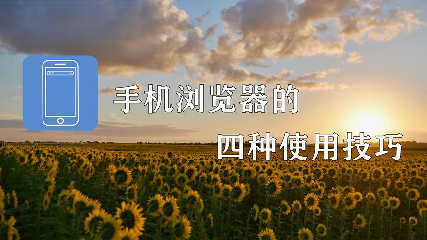 手机浏览器的四种使用方法