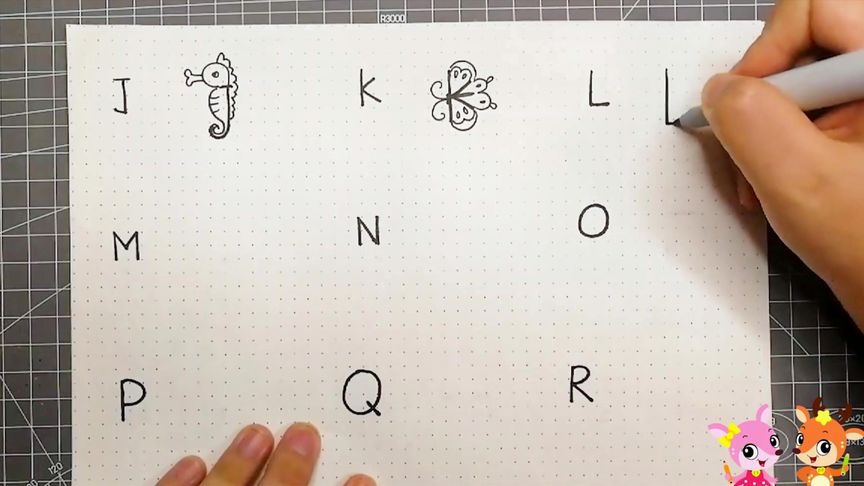 创意简笔画,用26个字母字母画各种小动物,给孩子收藏起来吧