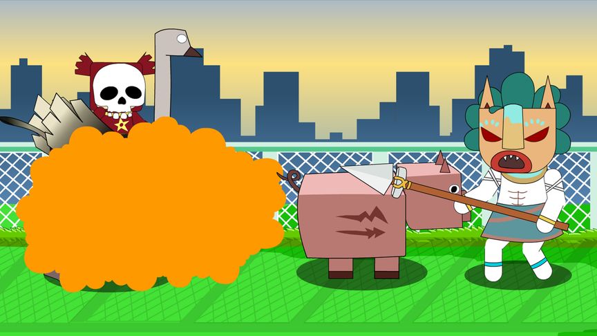 迷你世界格斗动画第207集:野人的宠物猪放屁能把野萌宝熏晕吗