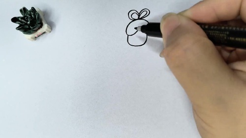 如何画嫦娥简笔画