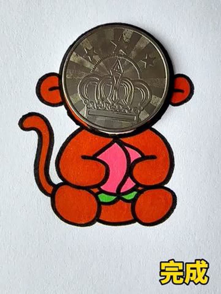 这样画小猴子简单又可爱#简笔画