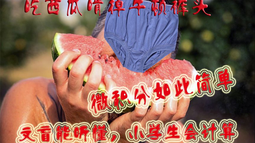 吃西瓜啃掉牛顿裤头,微积分如此简单,文盲能听懂,小学生会计算