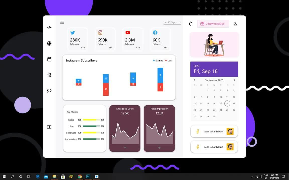[油管搬运]C# WPF Material Design UI Social Blade Dashboard