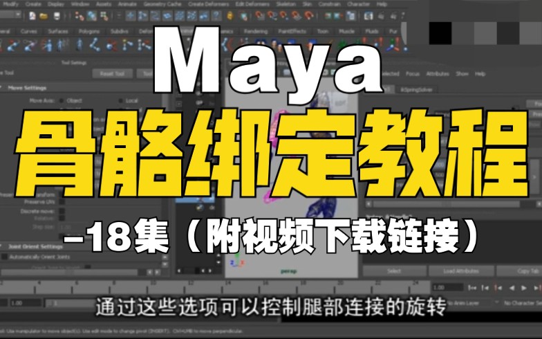 Maya骨骼绑定教程-18集(附视频下载链接)