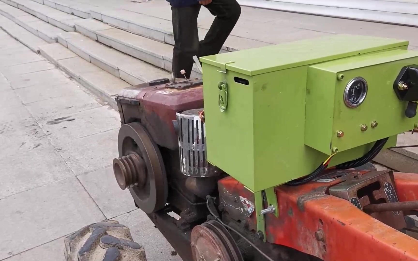 手扶拖拉机改装电启动!线路安装与启动