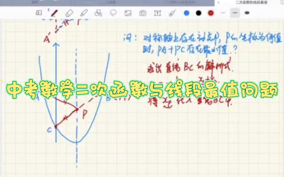 二次函数与线段最值问题(一)