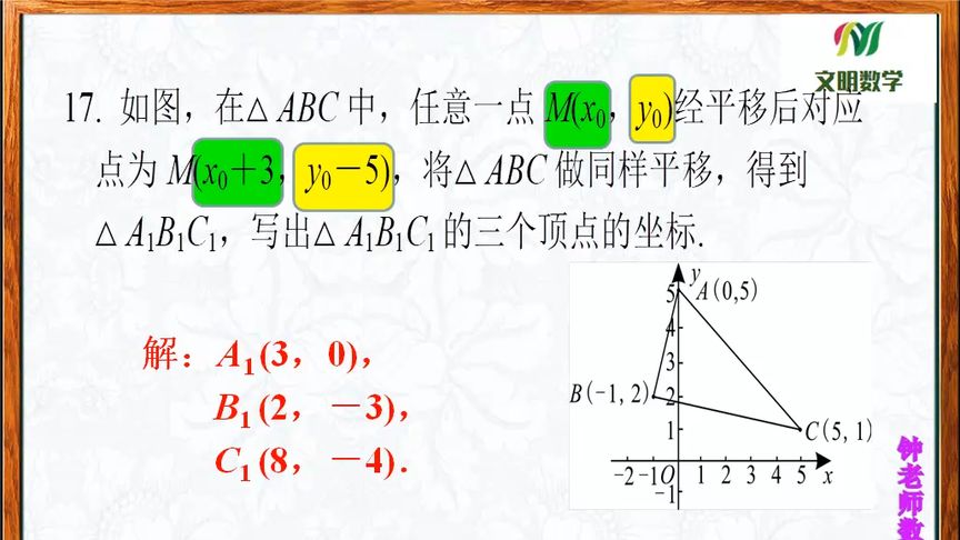 用坐标表示平移(所有规律集中在这,也是压轴题的阶梯)