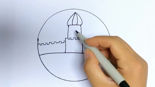 好看又简单的城堡房子怎么画?创意简笔画,儿童画,少儿创意美术