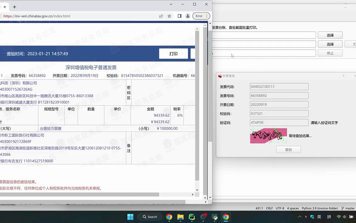 国税增值税发票查验平台桌面端自动发票查验演示 - 抖音