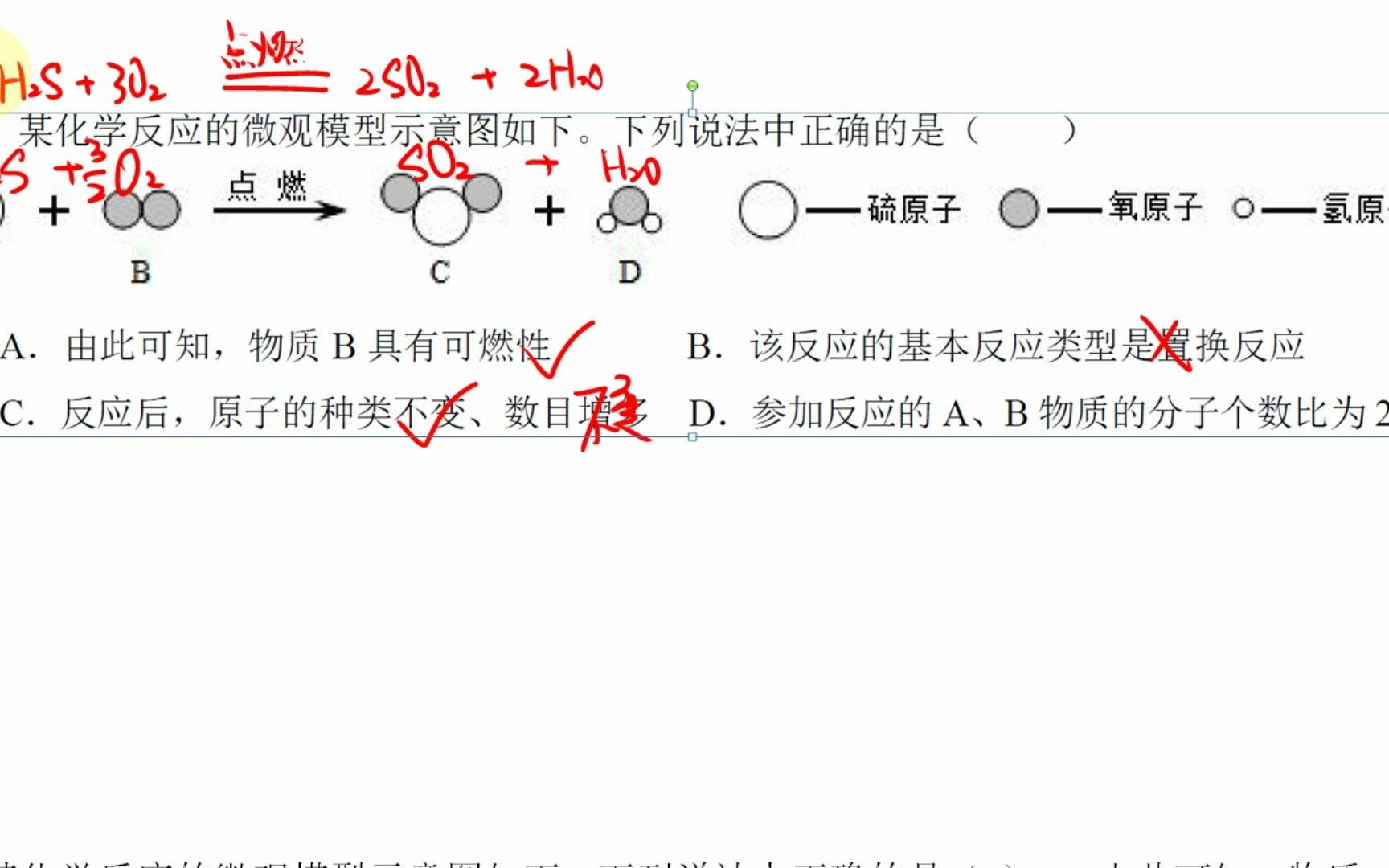 2223(9)深高级三十校联考6.某化学反应的微观模型示意图如下。下列...