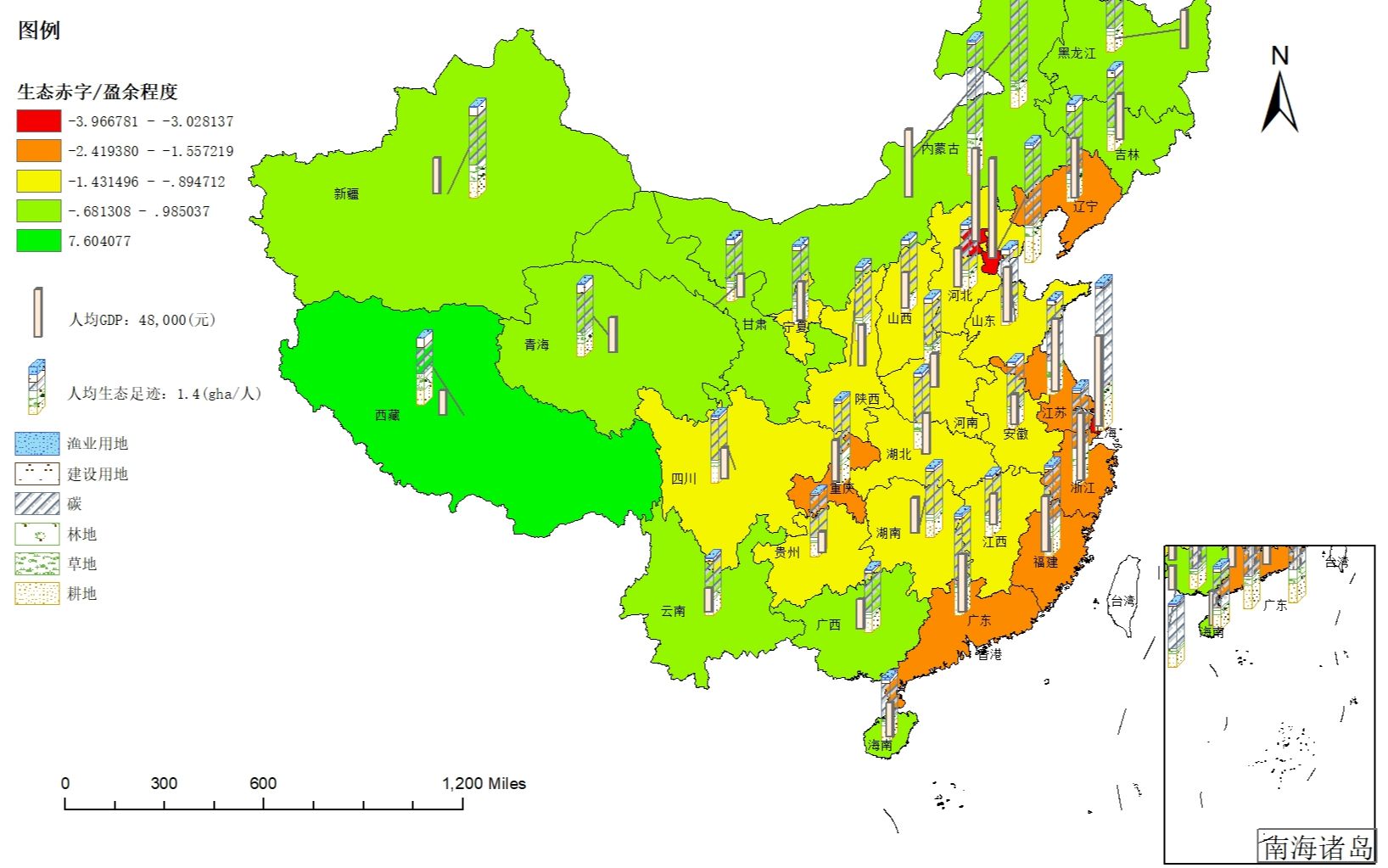【在地图上添加堆叠图和柱状图以及图例修改】菜菜教你怎么菜菜地...