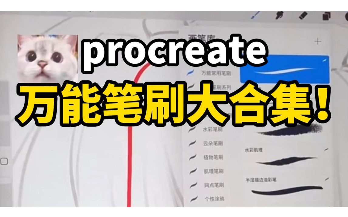 【procreate笔刷合集】一定有你用得上的笔刷!画线稿不知道用什么...